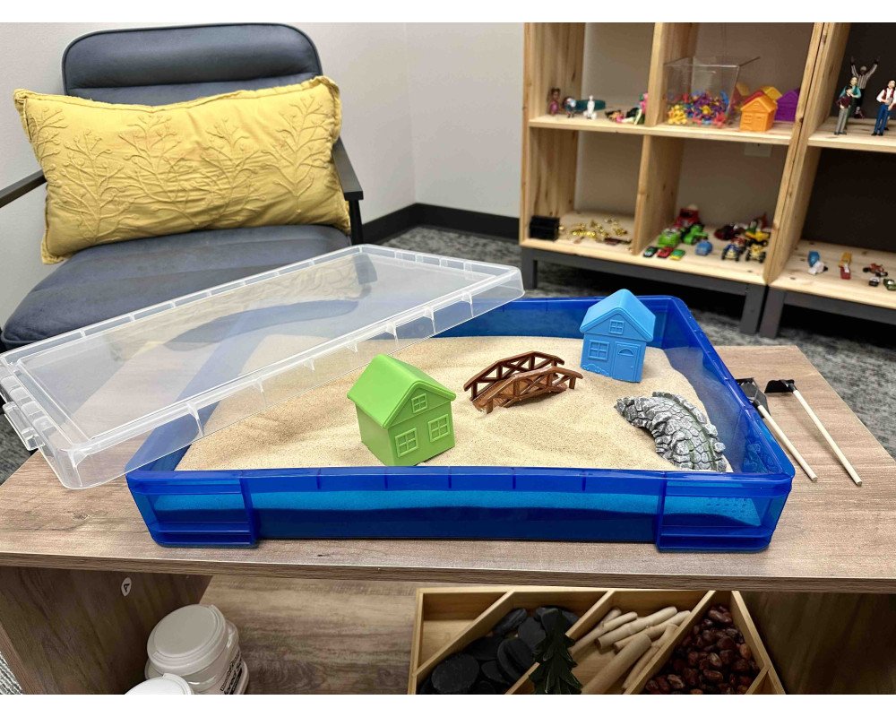 Medium Plastic Sand Tray with Lid – Sand Tray Therapy
