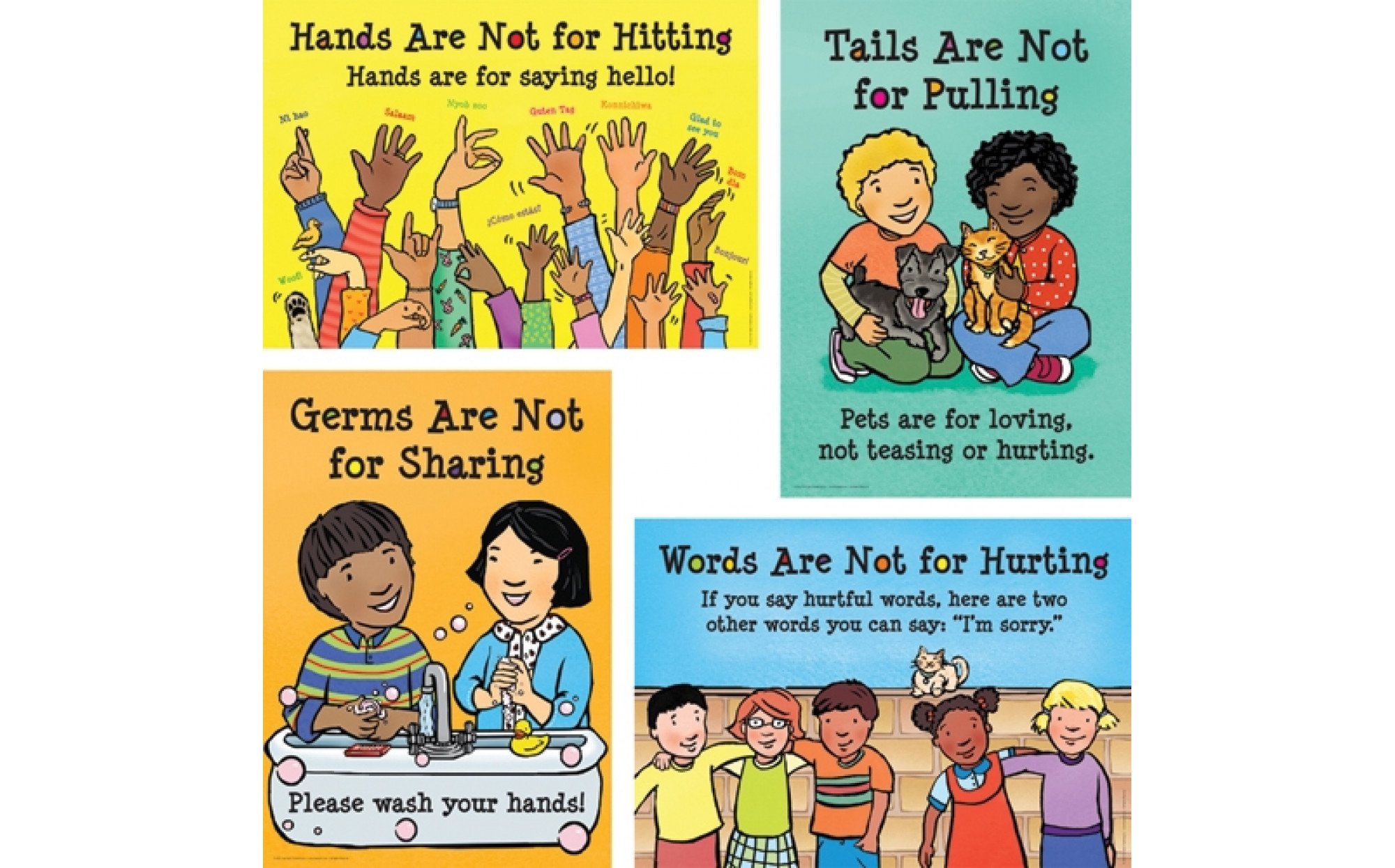 Best Behavior Poster Set – Playroom Furnishings: Posters & Decor