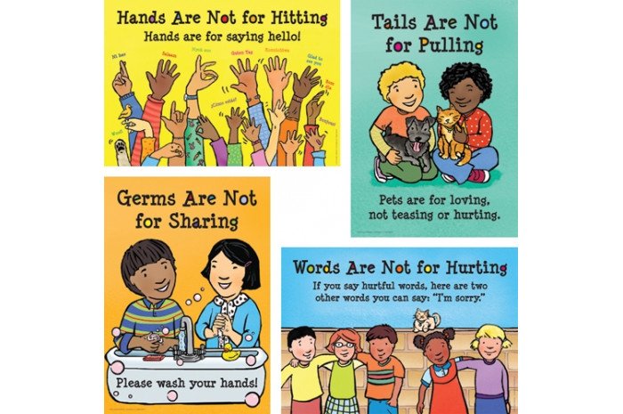 Best Behavior Poster Set – Playroom Furnishings: Posters & Decor