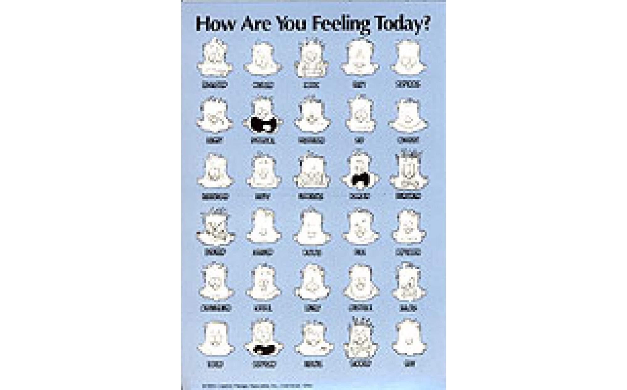 How Are You Feeling Today Poster – Playroom Furnishings: Posters & Decor