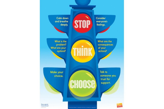 Stop Think Choose Poster – Playroom Furnishings: Posters & Decor