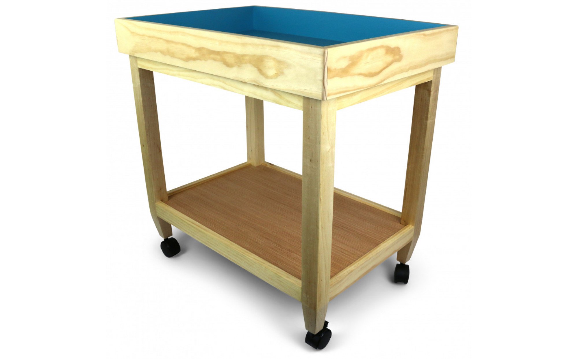 Basic Wooden Sand Tray with Rolling Cart Combo – Sand Tray Therapy