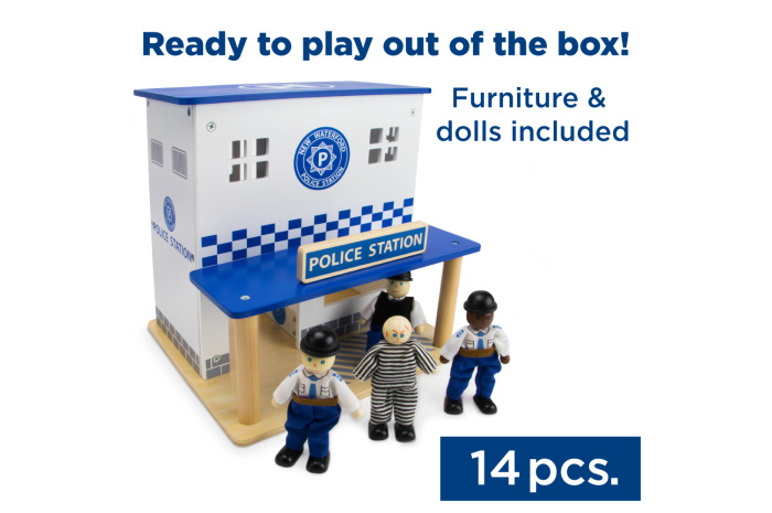Police Station (10 Piece Set) – Play Therapy Toys: Dollhouses & Furniture