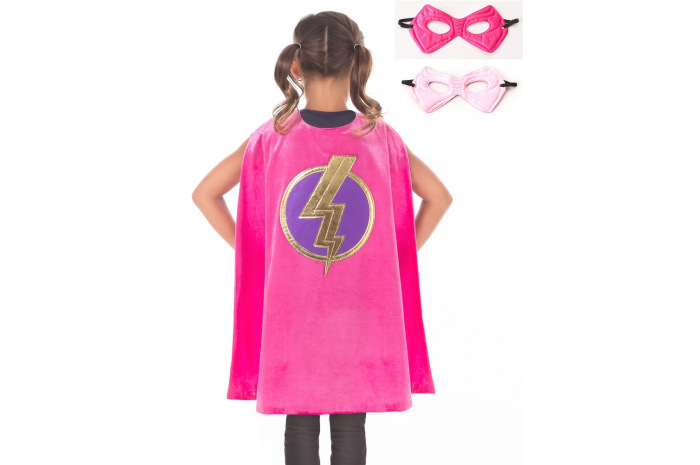Deluxe Pink Superhero Cape & Mask – Play Therapy Toys: Dress Up