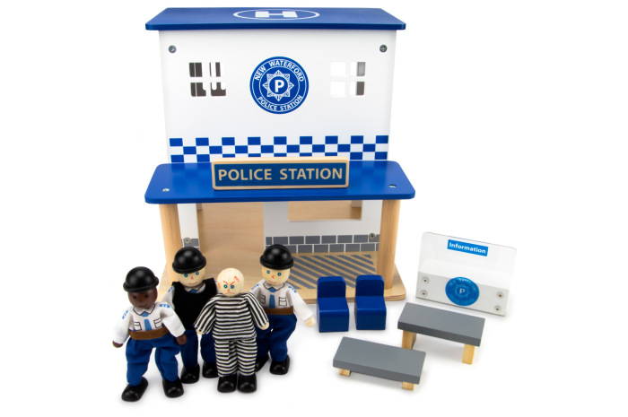 Police Station (10 Piece Set) – Play Therapy Toys: Dollhouses & Furniture