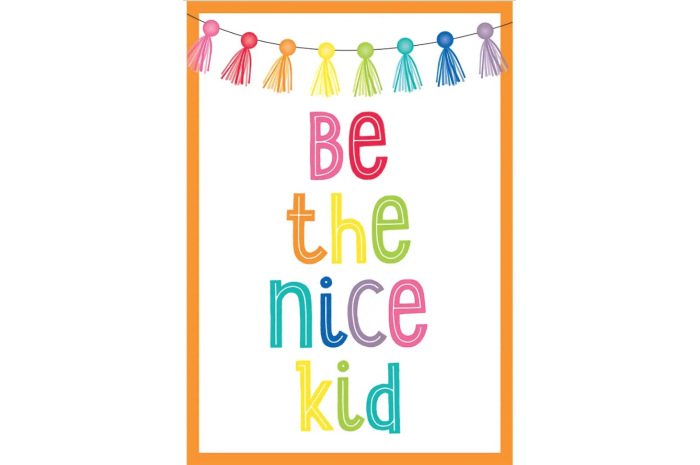 Be the Nice Kid Poster – Playroom Furnishings: Posters & Decor