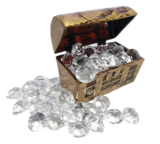 Miniature Treasure Chest with Diamonds – Sand Tray Therapy