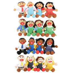 Ethnically Diverse Family Puppet Set (16 Puppets) – Puppets